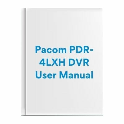 Pacom PDR-4LXH DVR User Manual – The Technoworx Store